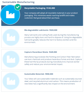 Sustainable Manufacturing in MikesBikes Advanced - Smartsims Support Center