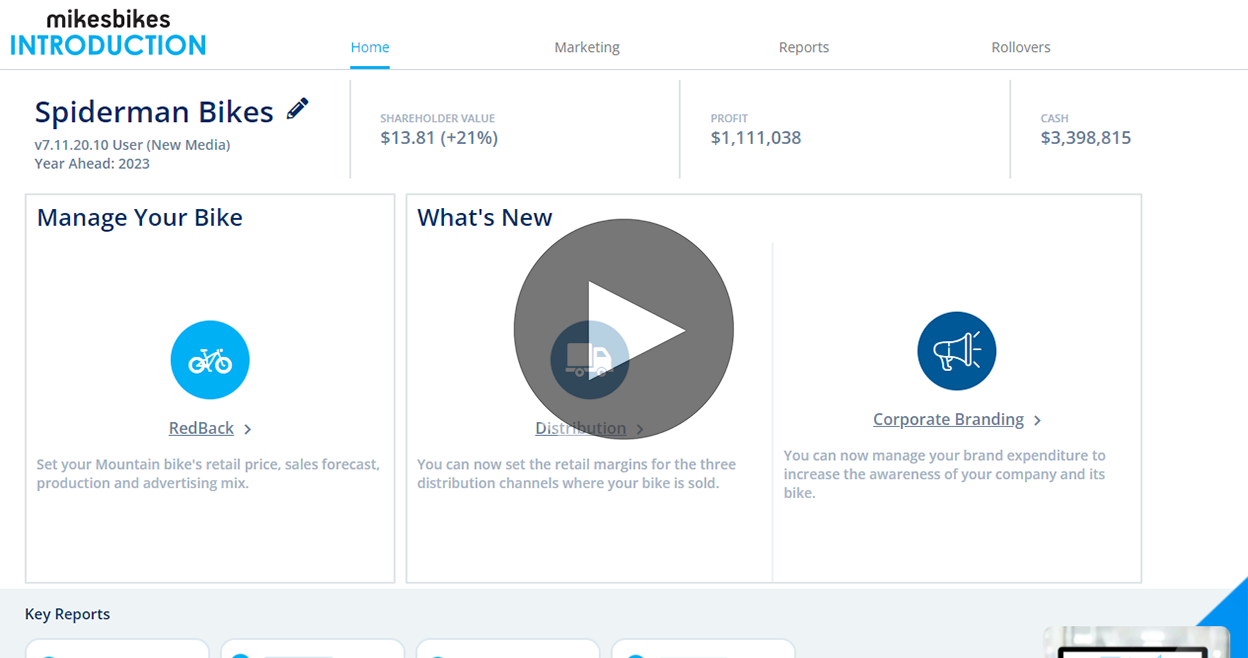 MikesBikes Introduction to Business Simulation | Smartsims